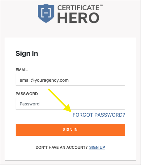 How to Reset Your Certificate Hero Password