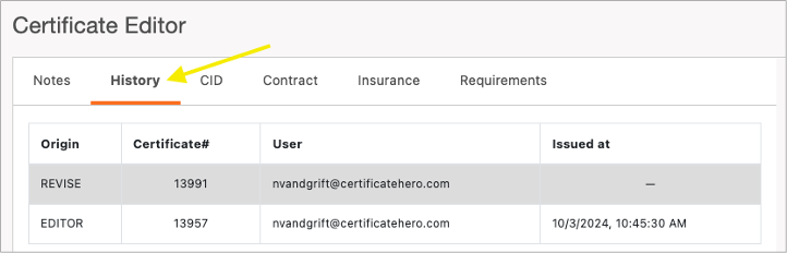 Certificate Editor Overview