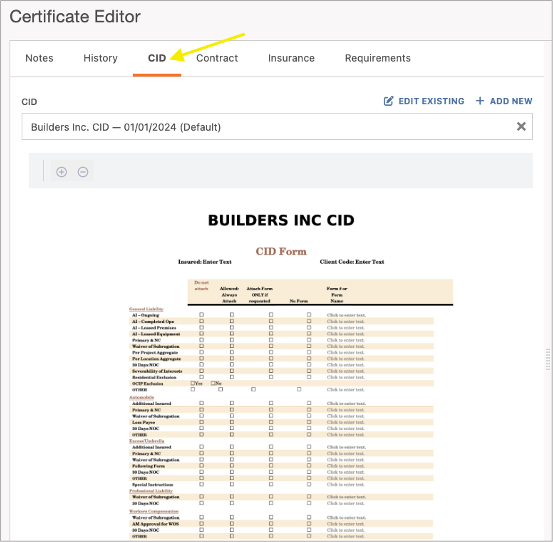 Certificate Editor Overview
