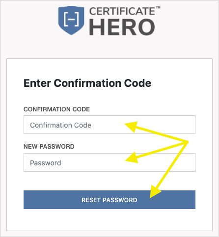 How to Reset Your Certificate Hero Password