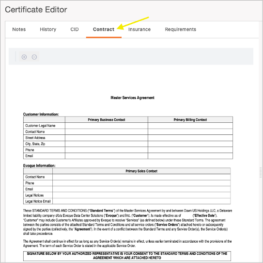 Certificate Editor Overview
